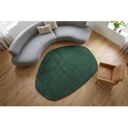 Riess Ambiente Design Teppich ORGANIC 180x120cm gr&uuml;n Hochflor Indoor-Teppich organische Form Riess-Ambiente Modern & Design