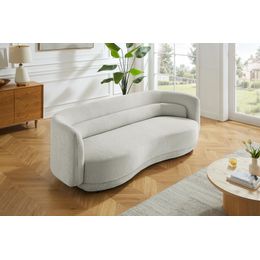 Riess Ambiente Design Sofa GATSBY 230cm greige Chenille Federkern 3-Sitzer Couch Rundum-Bezug Riess-Ambiente Wohnzimmer Modern & Design