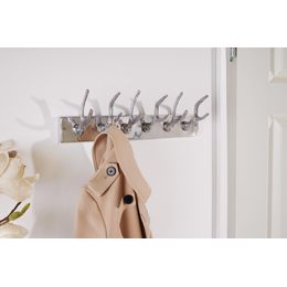 Riess Ambiente Dekorative Wandgarderobe DEER 50cm silber Aluminium poliert Hirschgeweih Kleiderhaken Riess-Ambiente Modern & Design