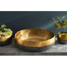 Riess Ambiente Handgearbeitete Deko Schale ORIENT 52cm gold mit Patina im Classic Hammerschlag Design Riess-Ambiente Modern & Design