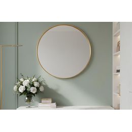 Riess Ambiente Runder Wandspiegel PORTRAIT 60cm gold mit Metallrahmen Riess-Ambiente Modern & Design