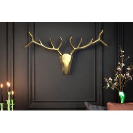 Riess Ambiente Moderne Wanddekoration VEADO 100cm gold Hirschgeweih Riess-Ambiente