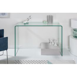 Riess Ambiente Extravaganter Glas Konsolentisch FANTOME 100cm transparent Schreibtisch Ganzglastisch Riess-Ambiente Modern & Design