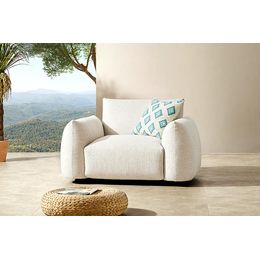 Riess Ambiente In- und Outdoor Gartensessel SEAHAWK creme Aluminium Olefin 1-Sitzer Sofa wetterfest Riess-Ambiente Modern & Design