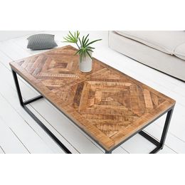 Riess Ambiente Massiver Couchtisch INFINITY HOME 100cm Mangoholz Industrial Design Riess-Ambiente Sofatisch Wohnzimmertisch rechteckig Modern & Design
