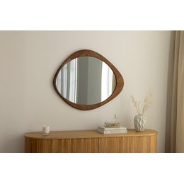 Riess Ambiente Massiver Wandspiegel ORGANIC 90cm braun Walnussholz-Design Riess-Ambiente organisch Modern & Design