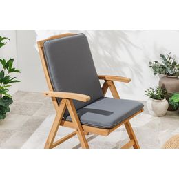 Riess Ambiente Outdoor Sitzkissen COMFORT LINE 50x100cm anthrazit f&uuml;r Niedriglehner-Stuhl Polsterauflage Riess-Ambiente rechteckig Modern & Design