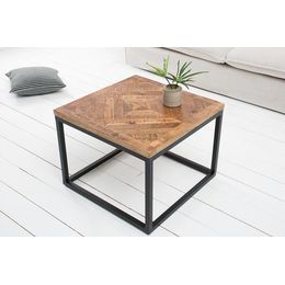 Riess Ambiente Massiver Beistelltisch INFINITY HOME 60cm Mangoholz Industrial Design Riess-Ambiente quadratisch Modern & Design