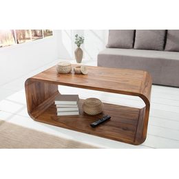Riess Ambiente Massivholz Couchtisch CUBUS 100cm braun Sheesham stone finish TV-Board handemade Riess-Ambiente Sofatisch Wohnzimmertisch rechteckig Modern & Design