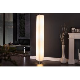 Riess Ambiente Moderne Design Stehlampe PARIS 160cm wei&szlig; Plissee Schirm Stehleuchte Riess-Ambiente