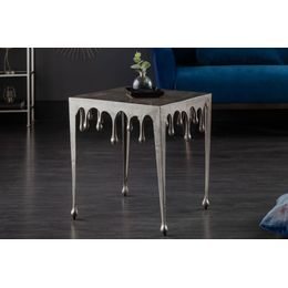 Riess Ambiente Extravaganter Couchtisch LIQUID LINE L 46cm silber Tropfen-Design Riess-Ambiente Sofatisch Wohnzimmertisch rechteckig Modern & Design