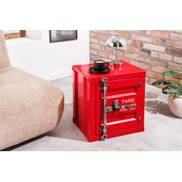 Riess Ambiente Container-Schrank GLOBETROTTER 50cm rot Metall Nachttisch Beistellschrank Riess-Ambiente Kolonial & Vintage