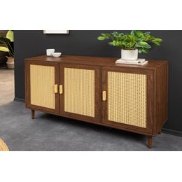 Riess Ambiente Design Sideboard VIENNA 120cm braun Wiener Geflecht Kommode Riess-Ambiente Modern & Design