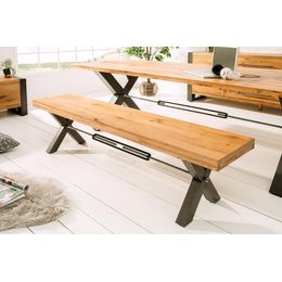 Riess Ambiente Massive Sitzbank THOR 180cm natur Wildeiche ge&ouml;lt Riess-Ambiente