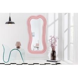 Riess Ambiente Design Wandspiegel ALICE II 100cm pastell rosa Riess-Ambiente organisch Modern & Design