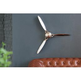 Riess Ambiente Authentische Wanddekoration SCREW III 60cm silber Flugzeug Propeller Riess-Ambiente Modern & Design