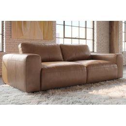 Riess Ambiente Echtleder Sofa BIG GEORGE 245cm cognac Taschenfederkern 3-Sitzer Couch Riess-Ambiente Wohnzimmer Modern & Design