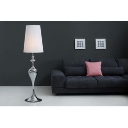 Riess Ambiente Edle Design Stehlampe LUCIE 160cm silber wei&szlig; Barock Stil Stehleuchte Riess-Ambiente