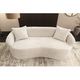 Riess Ambiente Extravagantes Sofa ELEMENTAL 180cm champagner beige Feinstrick Boucl&eacute; 2-Sitzer Riess-Ambiente Wohnzimmer Modern & Design
