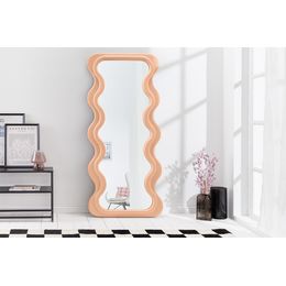 Riess Ambiente Design Wandspiegel CURVY 160cm apricot Pastell Spiegel Riess-Ambiente organisch Modern & Design