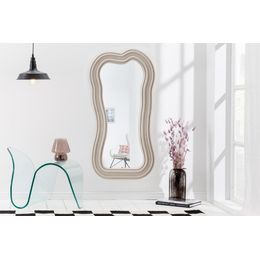 Riess Ambiente Design Wandspiegel ALICE II 100cm pastell greige Riess-Ambiente organisch Modern & Design