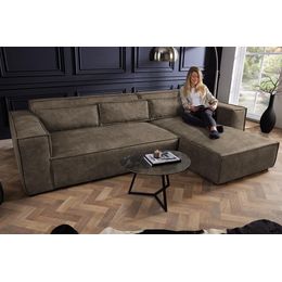 Riess Ambiente Ecksofa BOSSA NOVA 265cm antik taupe Microfaserstoff 3-Sitzer Couch L-Form Riess-Ambiente Wohnzimmer Modern & Design