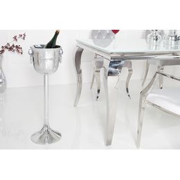 Riess Ambiente Eleganter Sektk&uuml;hler CHAMPAGNE 75cm silber poliert Flaschenk&uuml;hler Riess-Ambiente Modern & Design