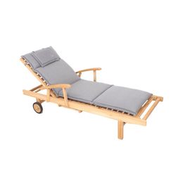 Riess Ambiente Outdoor Kissen ROG 58x196cm taupe Polster-Auflage f&uuml;r Gartenliege Riess-Ambiente rechteckig Modern & Design
