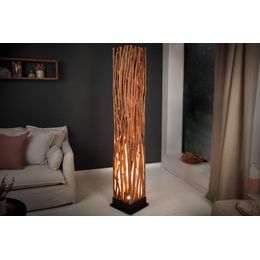 Riess Ambiente Handgefertigte Stehlampe NATURE ART 173cm aus Longan-Massivholz Riess-Ambiente