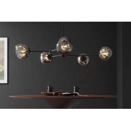 Riess Ambiente Design H&auml;ngelampe LIQUID DIAMOND 100cm smoke schwarz Glas f&uuml;nf Schirme Kugelleuchte Riess-Ambiente Modern & Design