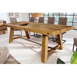 Riess Ambiente Massiver Esstisch FINCA 240cm vintage braun recyceltes Pinienholz Industrial Design Riess-Ambiente Konferenztisch Esszimmertisch K&uuml;chentisch...
