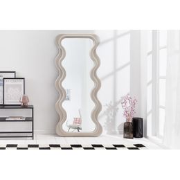 Riess Ambiente Design Wandspiegel CURVY 160cm greige Riess-Ambiente organisch Modern & Design