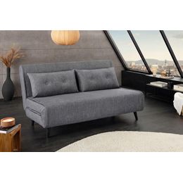 Riess Ambiente Schlafsessel SMART MULTIFUNCTION 140cm grau Vogue Seiden Samtstoff Riess-Ambiente Modern & Design
