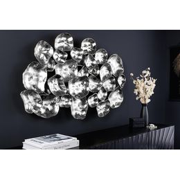 Riess Ambiente Moderne Wanddekoration VARIATION 105cm silber Metall handmade Riess-Ambiente organisch