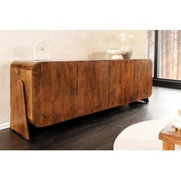 Riess Ambiente Massives Sideboard BRASIL 175cm braun Mangoholz sechs F&auml;cher Riess-Ambiente Modern & Design