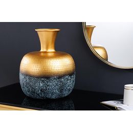 Riess Ambiente Handgefertigte Deko Vase ABSTRACT ORIENT 40cm gold rund Metall Patina Riess-Ambiente Modern & Design
