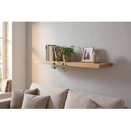 Riess Ambiente Massives Wandregal PURE 80cm Mango natur cream finish Mangoholz Steckregal Riess-Ambiente