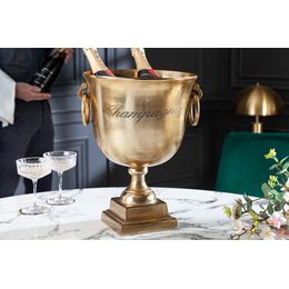 Riess Ambiente Eleganter Sektk&uuml;hler CHAMPAGNE 40cm gold Flaschenk&uuml;hler Riess-Ambiente Modern & Design
