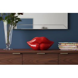 Riess Ambiente Glamour&ouml;se Deko-Figur DISCO LIP 30cm rot Glas-Mosaik-Design handmade Riess-Ambiente