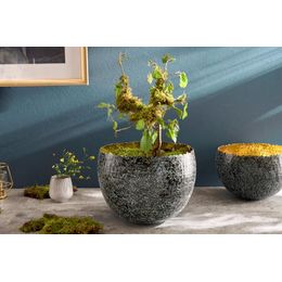 Riess Ambiente Handgearbeitete Deko Schale ORIENT 26cm silber mit Patina gold Hammerschlag Design Riess-Ambiente Modern & Design