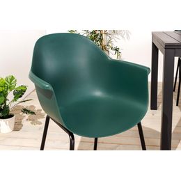 Riess Ambiente Nachhaltiger Design Stuhl UPCYCLING ME gr&uuml;n 75% Ocean Plastik Indoor Outdoor Riess-Ambiente Esszimmerstuhl K&uuml;chenstuhl