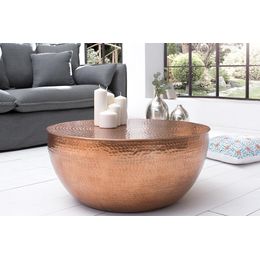 Riess Ambiente Runder Couchtisch ORIENT II 60cm kupfer Metall Aluminium Hammerschlag Design handmade Riess-Ambiente Sofatisch Wohnzimmertisch Modern & Design
