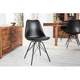 Riess Ambiente Retro Stuhl SCANDINAVIA MEISTERST&Uuml;CK schwarz Riess-Ambiente Esszimmerstuhl K&uuml;chenstuhl
