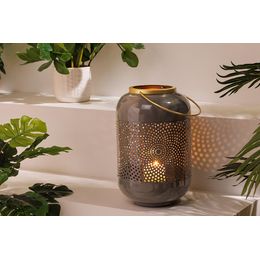 Riess Ambiente Deko Windlicht CANDLELIGHT 30cm grau Metall handmade Laterne Riess-Ambiente Modern & Design