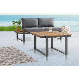 Riess Ambiente Moderner Gartentisch TAMPA LOUNGE 80cm anthrazit Aluminium wetterfest Outdoor Balkontisch Riess-Ambiente