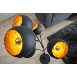 Riess Ambiente Elegante Design Stehlampe MAGMA 170cm schwarz gold Stehleuchte Riess-Ambiente Modern & Design