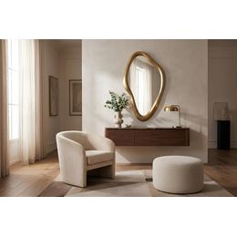 Riess Ambiente Moderner Wandspiegel MARQUISE 150cm gold variabel aufh&auml;ngbar organische Form Riess-Ambiente