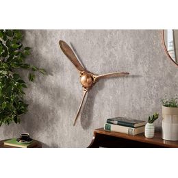 Riess Ambiente Authentische Wanddekoration SCREW III 60cm kupfer geflammt Flugzeug Propeller Riess-Ambiente Modern & Design