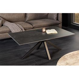 Riess Ambiente Moderner Couchtisch GALAXIE 100cm anthrazit Keramik schwarz Metall Sterngestell Riess-Ambiente Sofatisch Wohnzimmertisch rechteckig