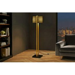 Riess Ambiente Minimalistische Stehlampe COLLEEN 160cm gold schwarz Stoffschirm mit Metallfu&szlig; Riess-Ambiente Modern & Design